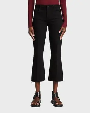 L & APOS;AGENCE L'Agence Kendra High-Rise Flare Jeans Black