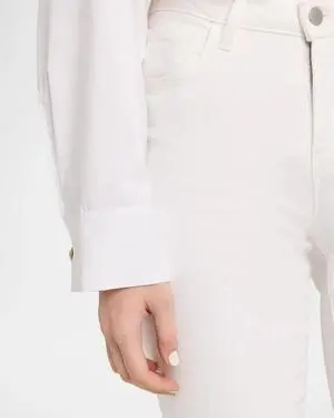 L & APOS;AGENCE L'Agence Kendra High-Rise Flare Jeans Blanc