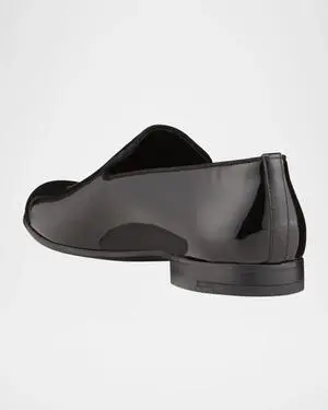 Giorgio Armani Patent Loafers - Black