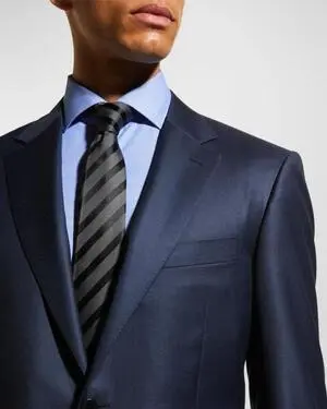 Canali Apos;s Solid Wool Two-piece Suit - Navy