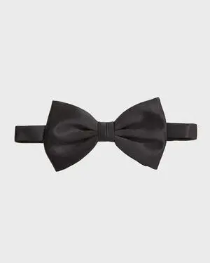 Brioni Satin Bow Tie - Black