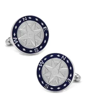 CUFFLINKS, INC. Compass W/ Enamel - Blue