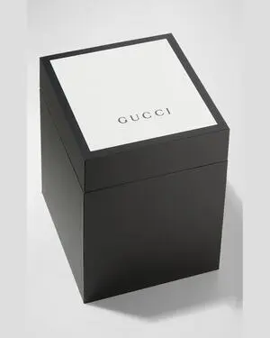 Gucci G-frame Rectangular Mother-of-pearl Watch W/ Mesh Strap