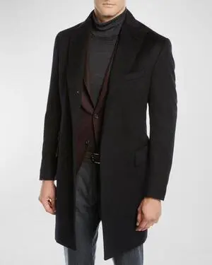 Corneliani Corneliani Wool Top Coat Black