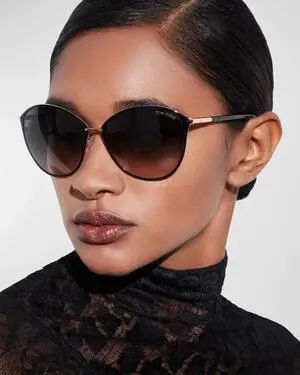 TOM FORD TOM FORD Penelope Butterfly Sunglasses Black