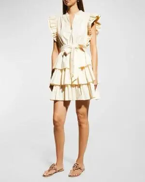 Tory Burch Miller Leather Sandals - Light Make Up