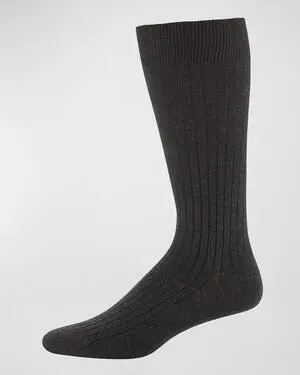 Neiman Marcus Neiman Marcus Core-Spun Crew Socks Charcoal
