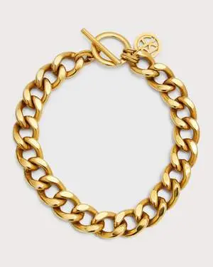 BEN-AMUN Polished Link Necklace - Gold