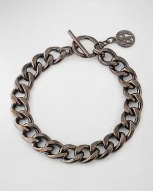 BEN-AMUN Polished Link Necklace - Gray
