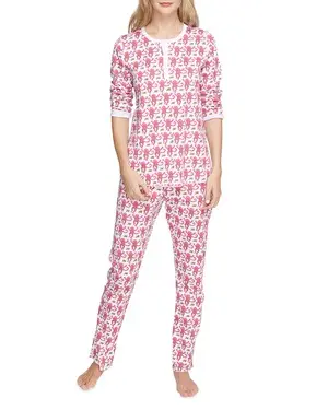 Roller Rabbit Monkey Pajama Set - Pink