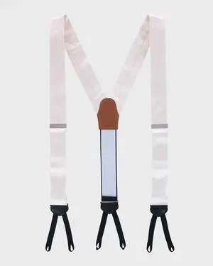 Trafalgar Trafalgar Sutton Silk Suspender Braces Ivory