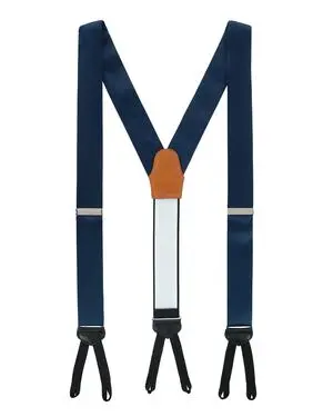 Trafalgar Trafalgar Sutton Silk Suspender Braces Navy
