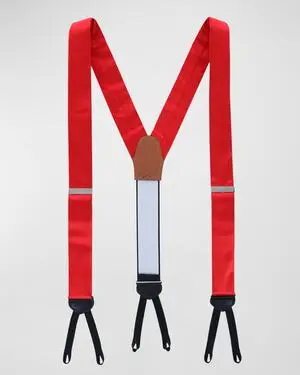 Trafalgar Trafalgar Sutton Silk Suspender Braces Red