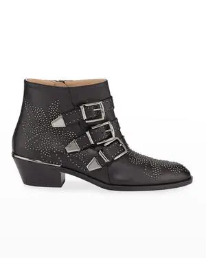 Chloé Susanna 30mm Bootie Black/gunmetal