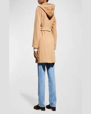 Max Mara Rialto Hair Hooded Coat - Camel