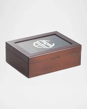 BEY-BERK Apos;s Personalized Wooden Tea Box