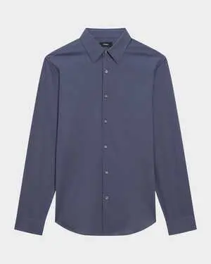 Theory Men & Apos;s Sylvain Shirt In Structure Knit Finch