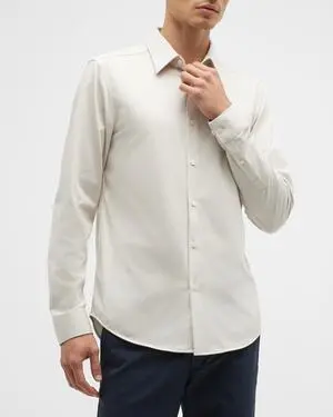 Theory Men & Apos;s Sylvain Shirt In Structure Knit Moon