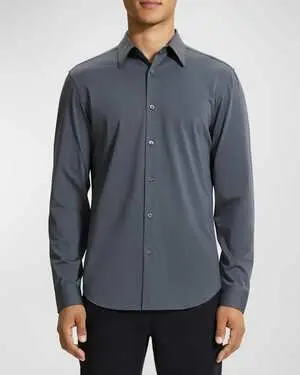 Theory Sylvain Shirt In Structure Knit - Pestle