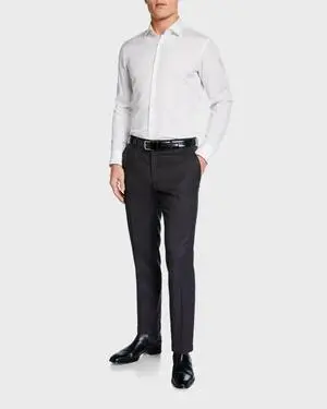 BOSS Genesis Slim-fit Wool Trousers - Medium Gray