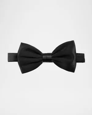 Stefano Ricci Silk Satin Bow Tie - Black