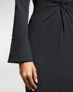 Cinq À Sept Mckenna Collared Midi Dress - Black
