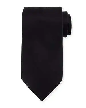 Stefano Ricci Stefano Ricci Solid Satin Neck Tie Black