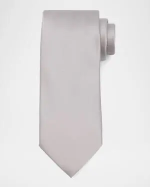 Stefano Ricci Stefano Ricci Solid Satin Neck Tie Gray