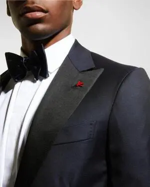 Isaia Two-piece Tuxedo Suit, Navy - No Color