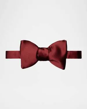 Eton Eton Silk Satin Bow Tie Med Red