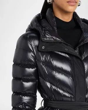 Mackage Calina Zip-front A-line Down Coat - Black