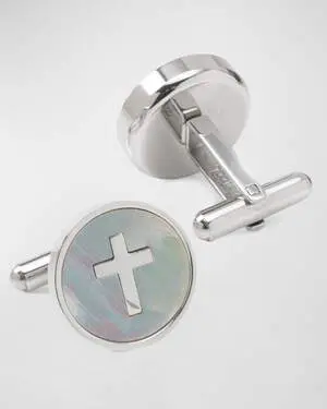 CUFFLINKS, INC. Cross Mother-of-pearl - Oyster
