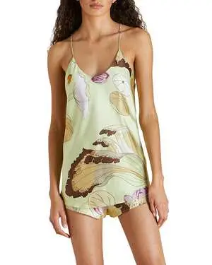Olivia Von Halle Bella Floral Cami/shorts Pajama Set - Hathor
