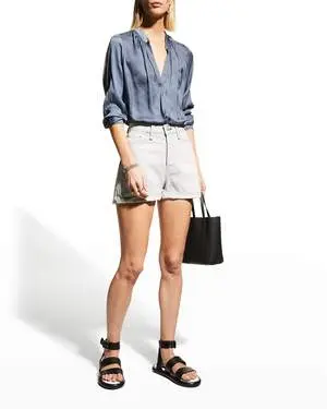 Zadig&Voltaire Tink Satin Top - Bleu De Gris