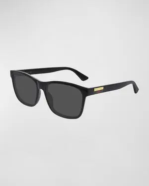 Gucci Rectangle Injection Sunglasses - Black