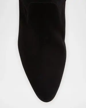 Manolo Blahnik Pamfilo 90mm Suede Knee Boots - Black