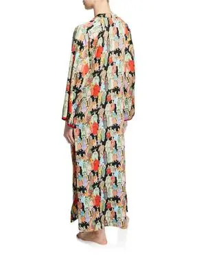 Natori Dynasty Zip Caftan - Black
