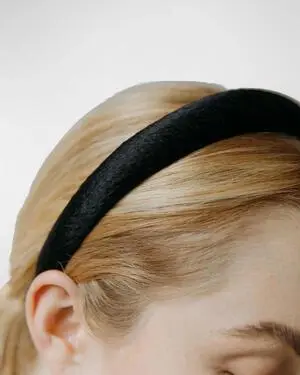 JENNIFER BEHR Jennifer Behr Tori Silk Satin Headband Black