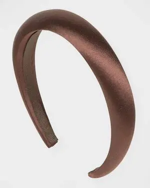 JENNIFER BEHR Jennifer Behr Tori Silk Satin Headband Espresso