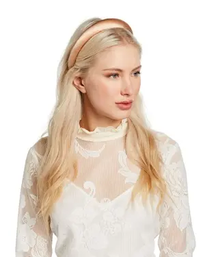JENNIFER BEHR Jennifer Behr Tori Silk Satin Headband Nude
