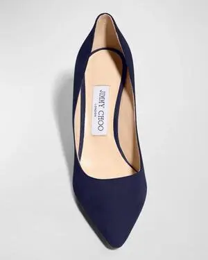 JIMMY CHOO Romy Suede 85mm Pump - Navy