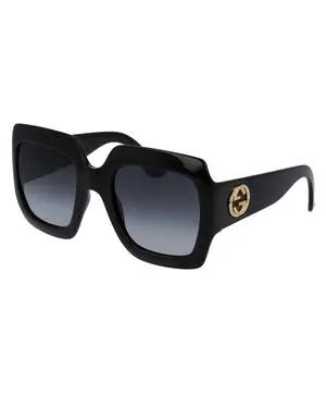 Gucci Oversized Square Frame Sunglasses - Black