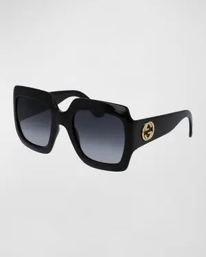 Gucci Oversized Square Frame Sunglasses - Black