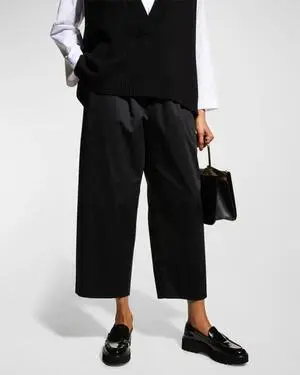 Eskandar Japanese Wide-leg Trousers - Black