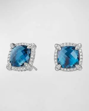 David Yurman David Yurman 9mm Chatelaine Stud Earrings Hampton Blue