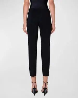 Akris Frankie Slim-leg Ankle Pants - Black