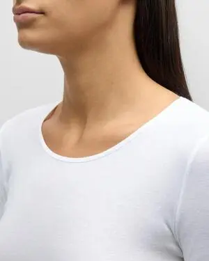 Hanro Cotton Seamless Long-sleeve Top - White