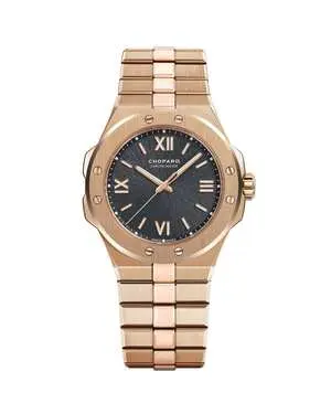Chopard 36mm 18k Rose Gold Watch W/ Bracelet Strap, Gray - One-color