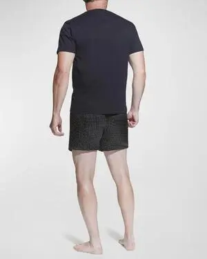 Majestic International Apos;s Dotted Silk Boxer Shorts - Black
