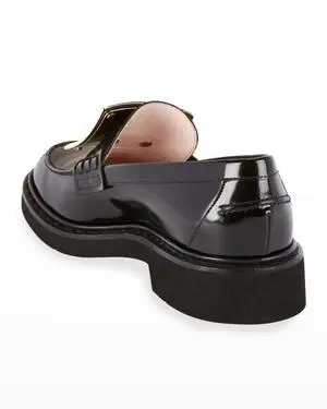 ROGER VIVIER Viv Rangers Buckle Loafers - Nero